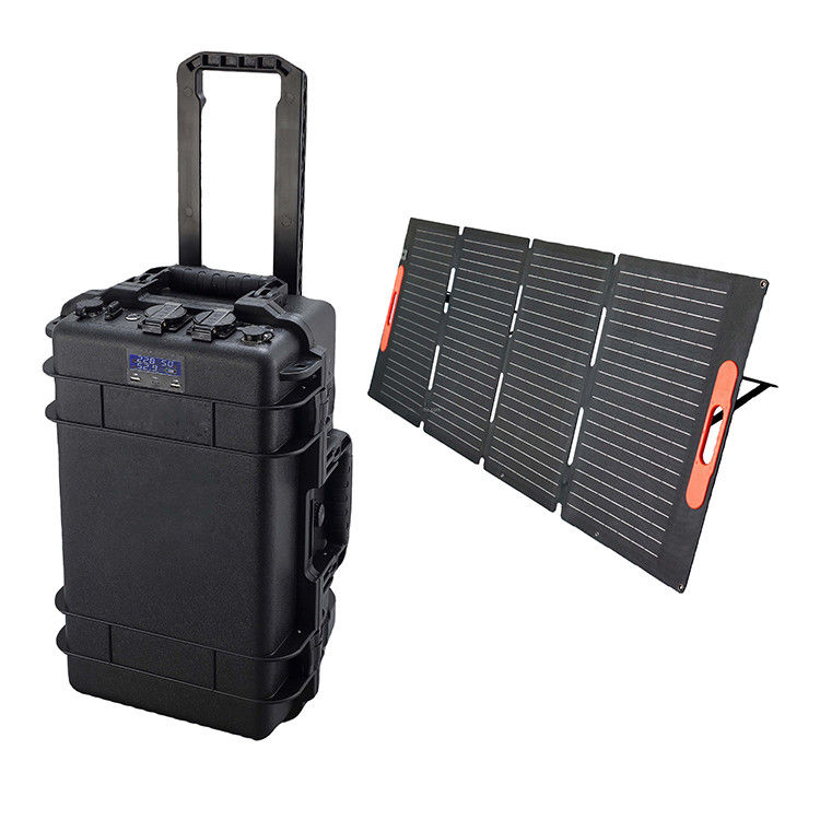 Lithium Phosphate Suitcase Solar Generator , 3072Wh Solar Panel Off ...