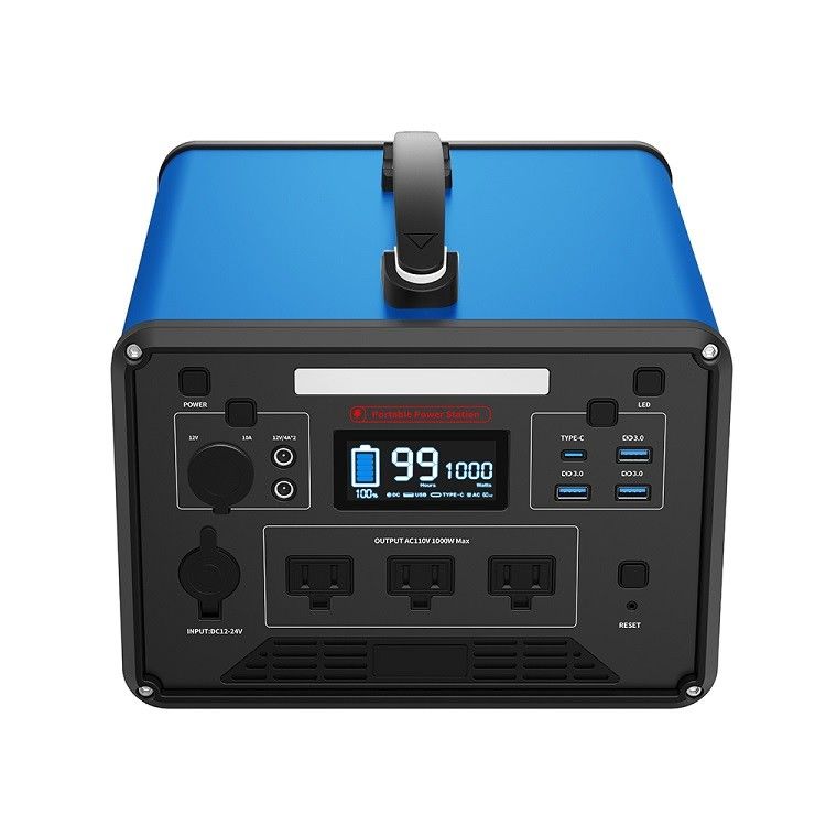 Aluminum RV Powerstation Camping 1000 Watt , 1280Wh Rechargeable AC DC ...