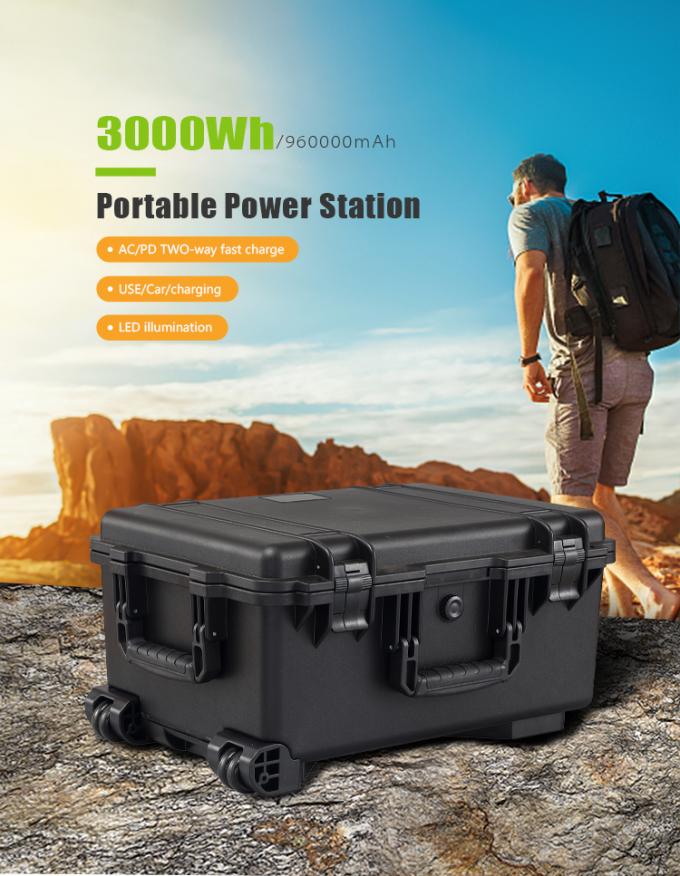 Lithium Phosphate Suitcase Solar Generator , 3072Wh Solar Panel Off ...